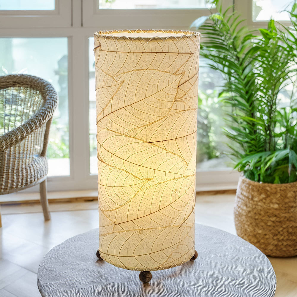 Cocoa Leaf Cylinder Lamp - 16" – Shop Kizuri
