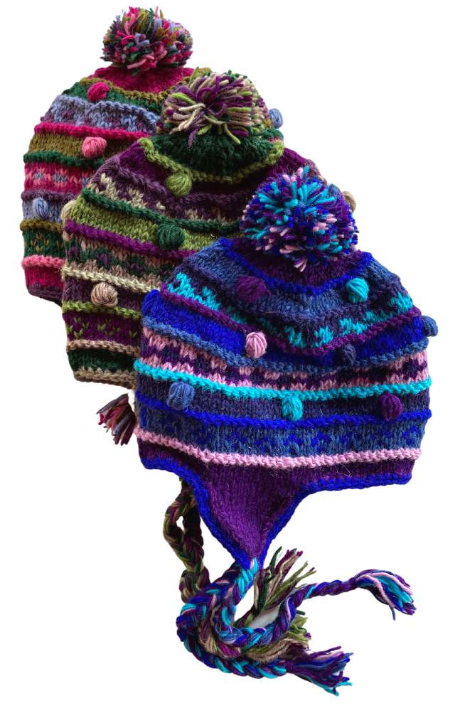 Striped Bauble Hat with Earflaps – Shop Kizuri