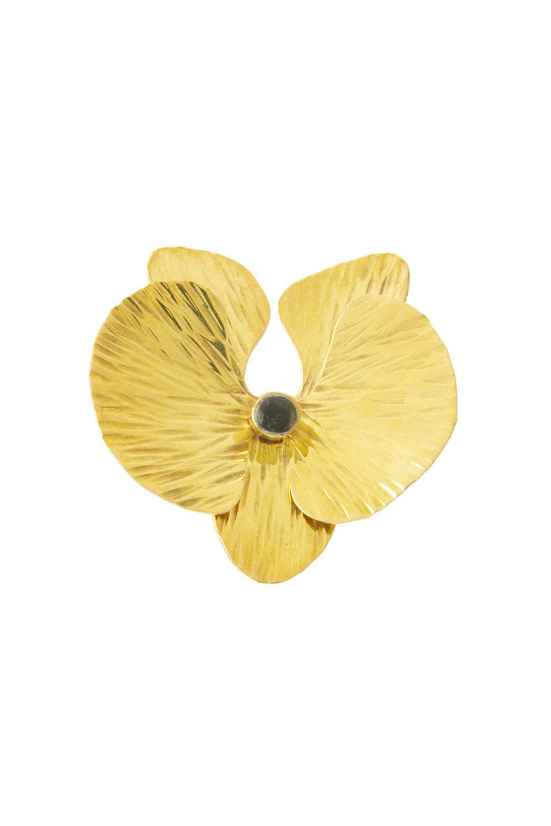 Kenyan Brass & Cow Horn Orchid Ring – Shop Kizuri