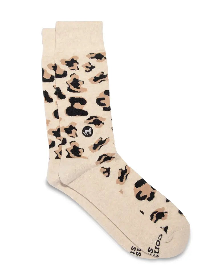 Socks That Protect Cheetahs - Beige – Shop Kizuri